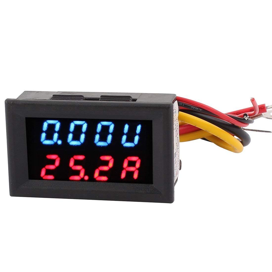 2 in1 DC Volt Amp Meter Dual Voltmeter 0.28″ 0-100V/50A Red Blue ...