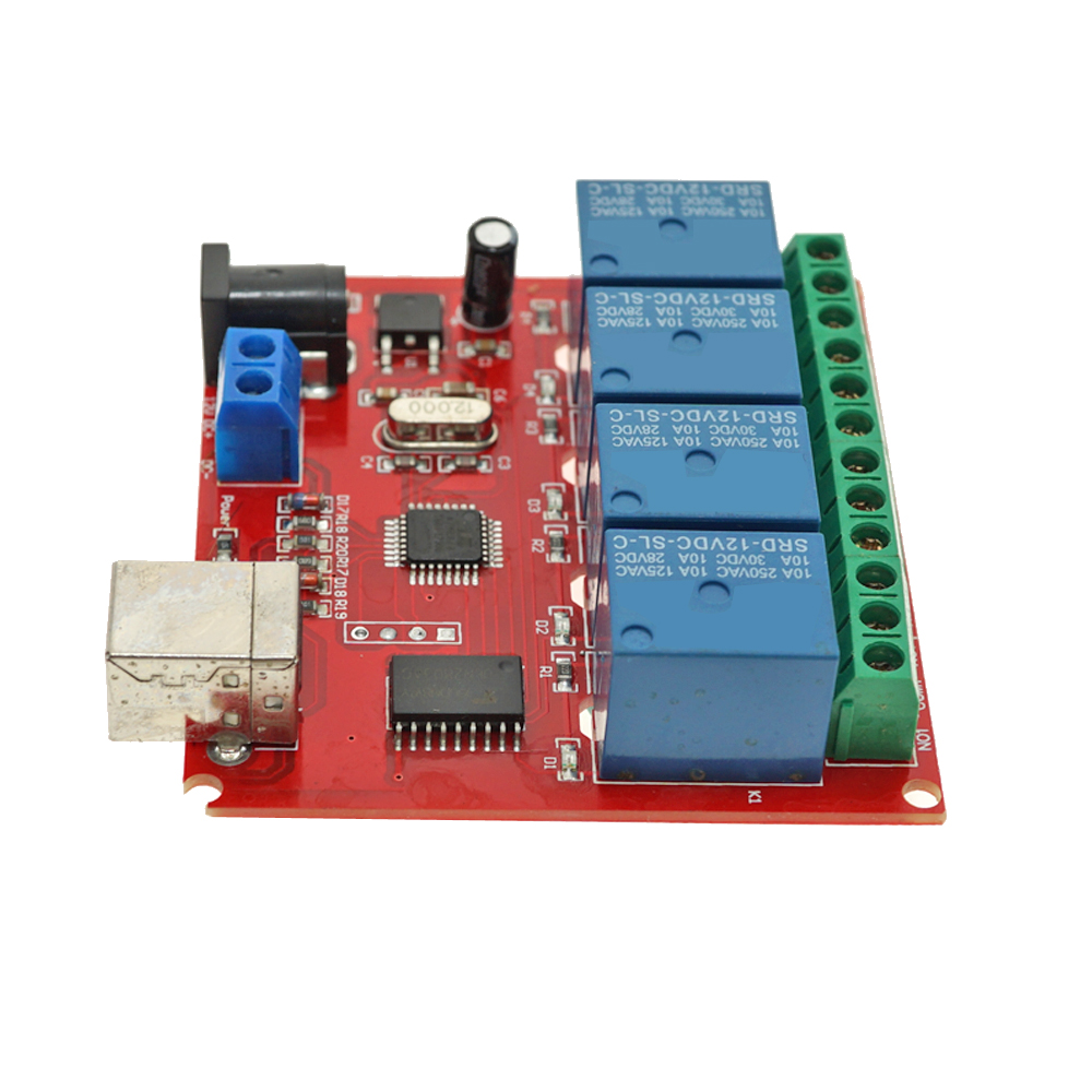 4 Channel DC Computer USB Control Switch Drive Relay Module PC ...