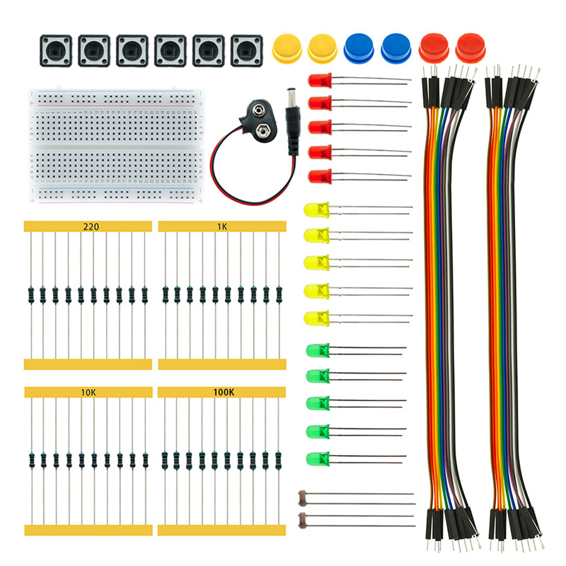UNO R3 Starter Kit Mini Breadboard LED Jumper Wire Button Resistance ...