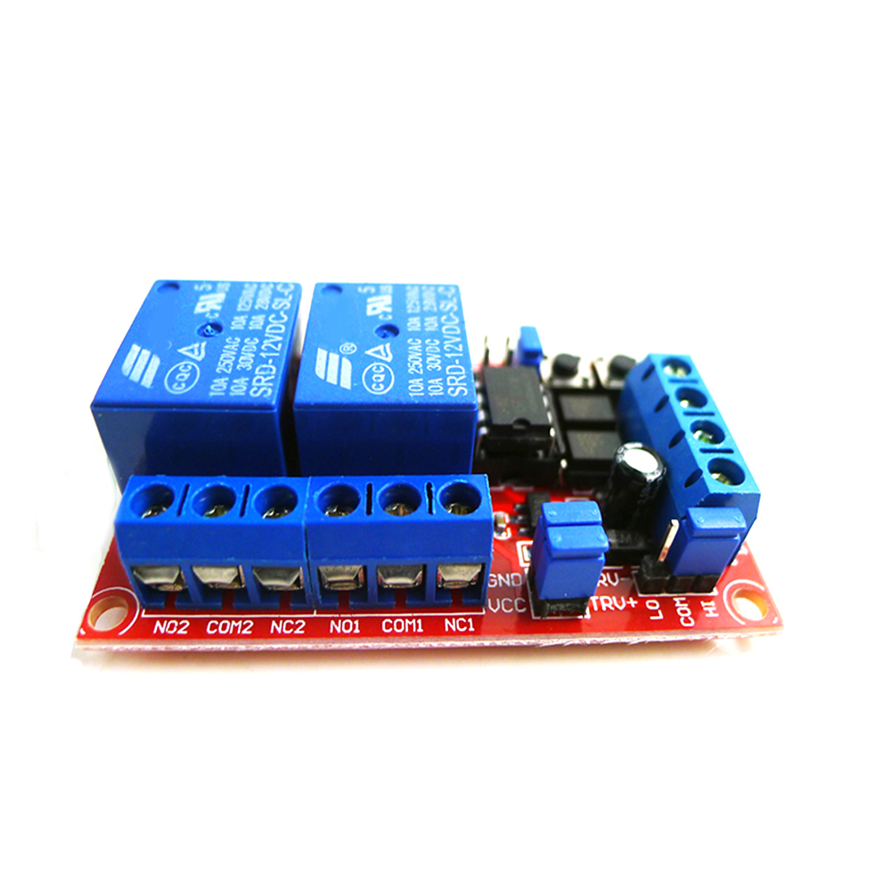 DC 12V 2 Channel Self-lock Interlock Triggered Relay Module 3 IN 1 ...